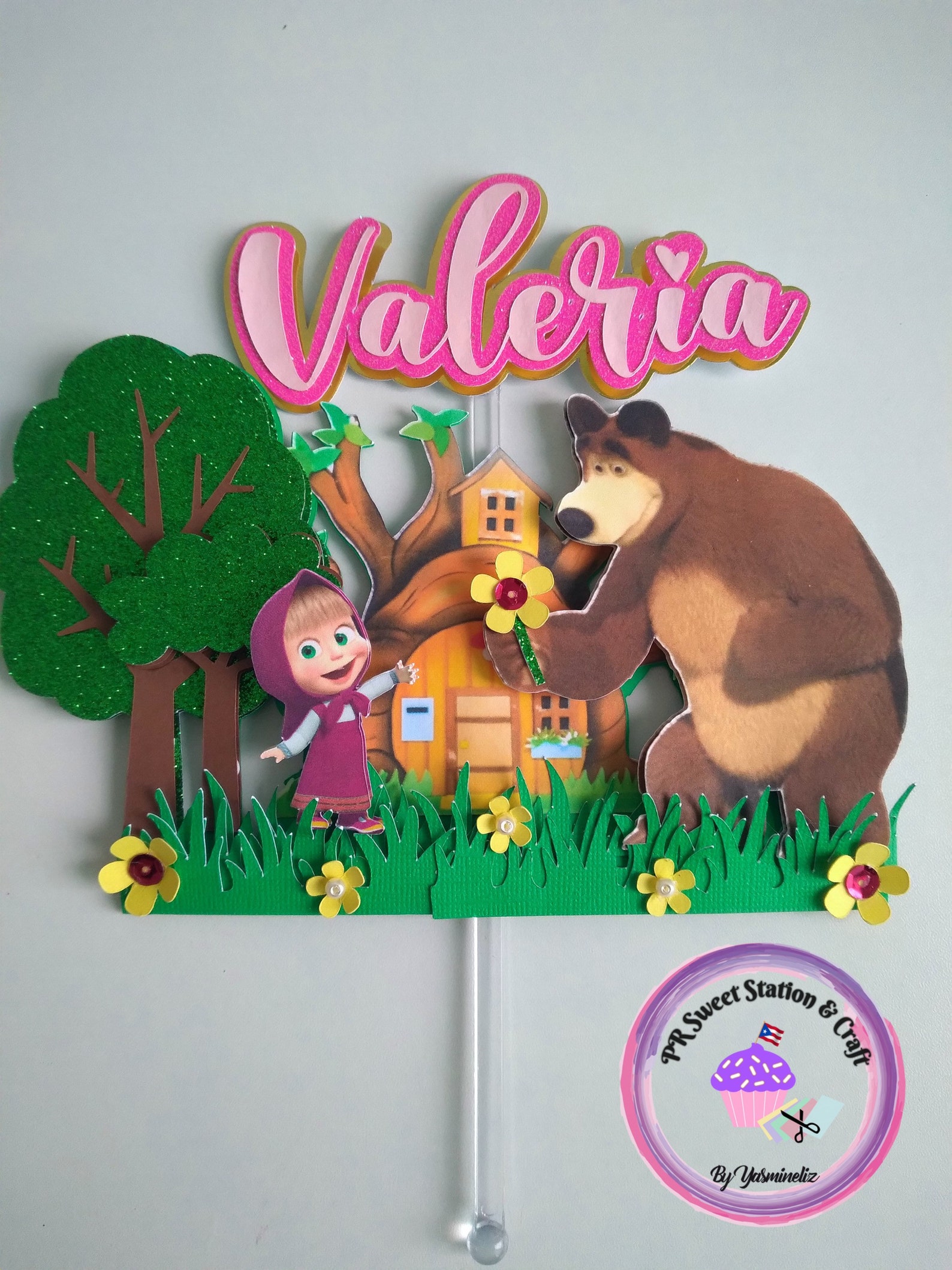 Masha And The Bear Cake Topper Etsy