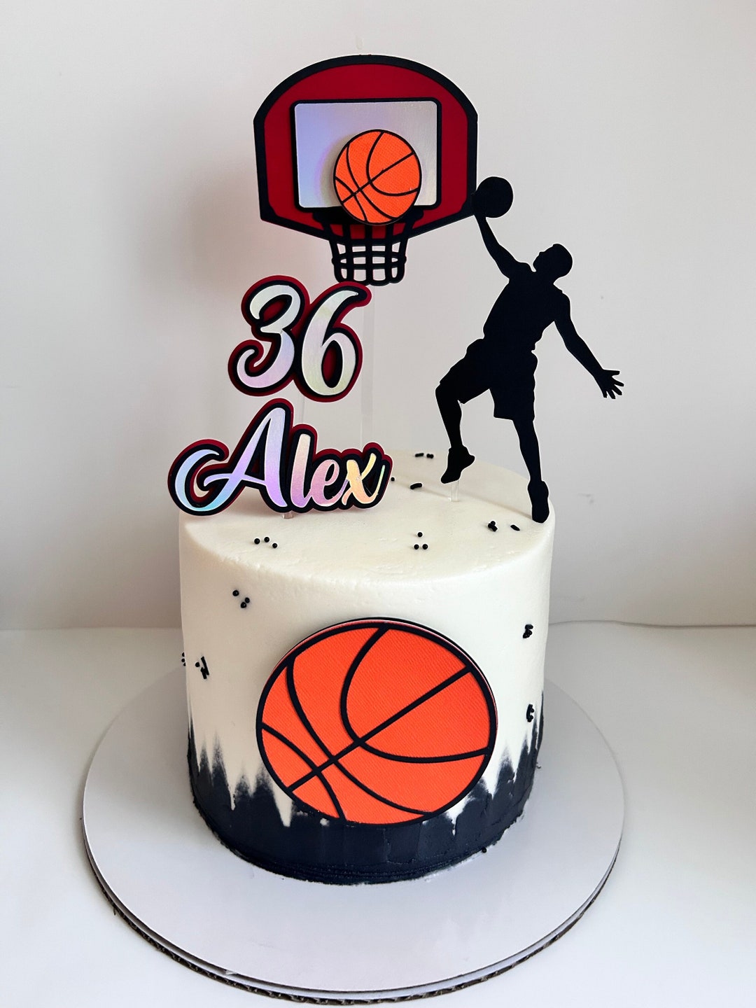 Basketball Cake Topper - Etsy