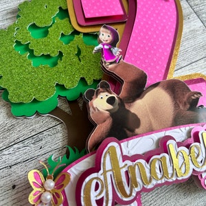 Masha and the Bear Cake Topper - Etsy