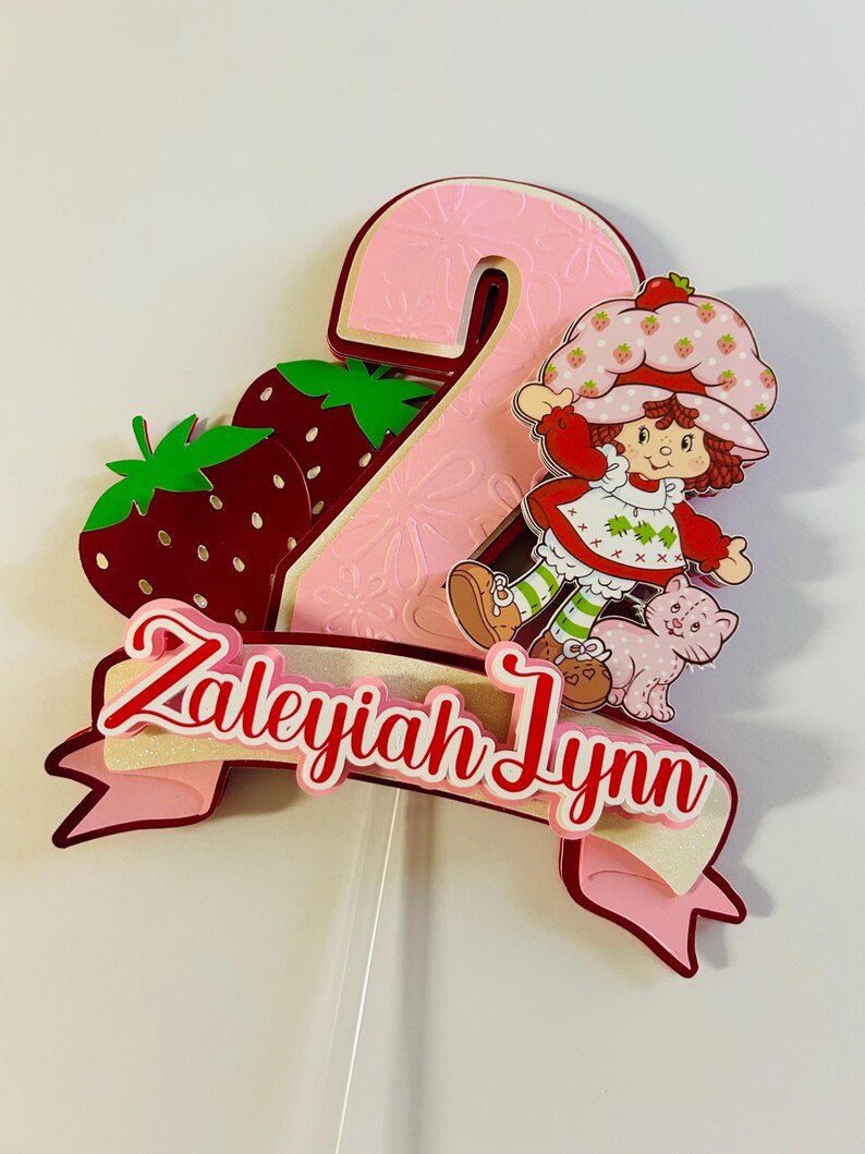 Strawberry Cake Topper Shortcake - Etsy