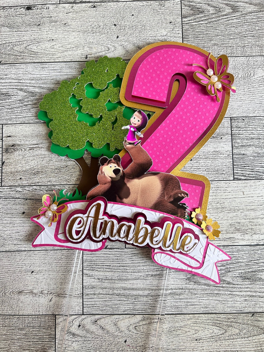 Masha and the Bear Cake Topper - Etsy