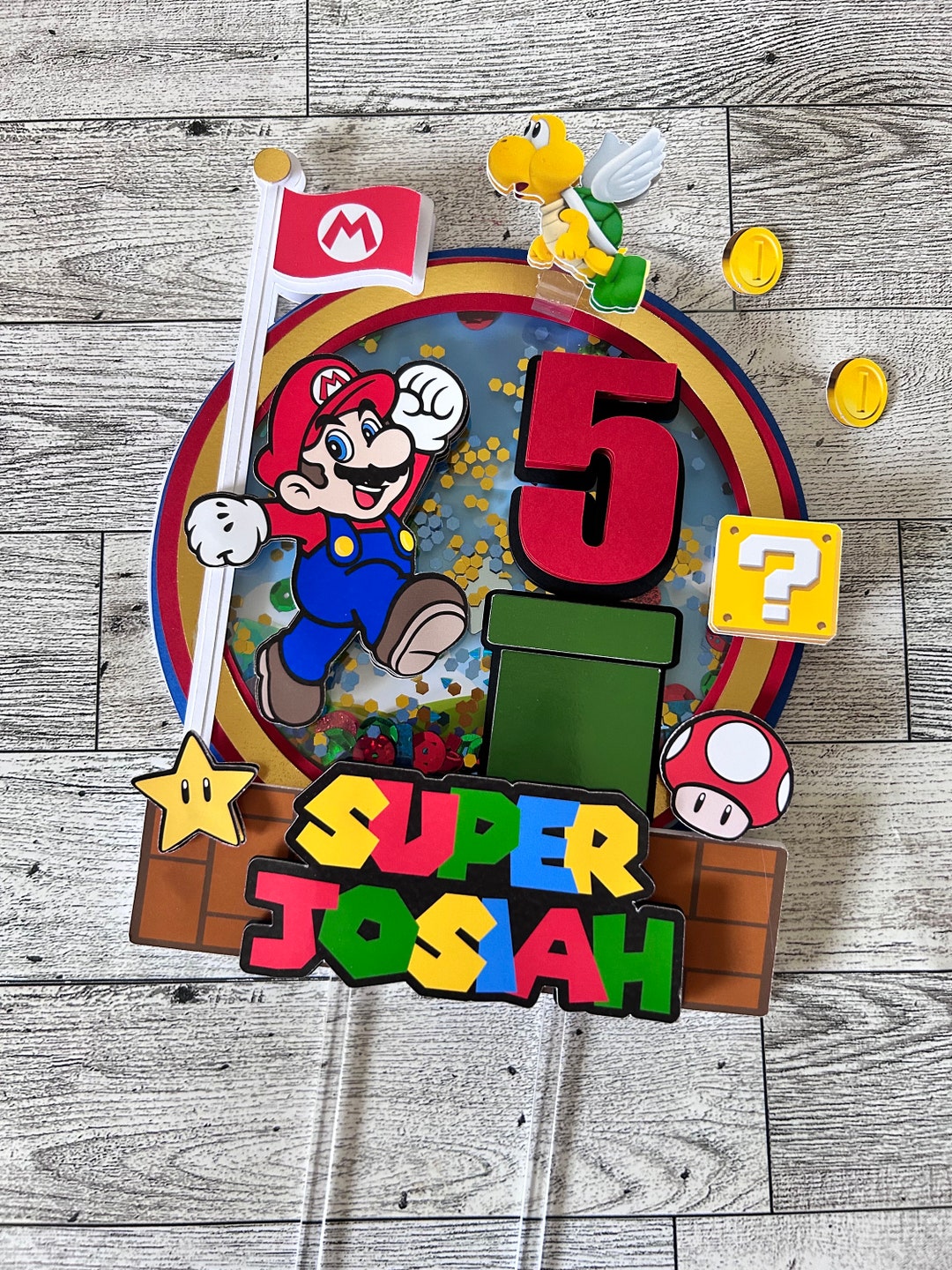 Mario Cake Topper Shaker - Etsy
