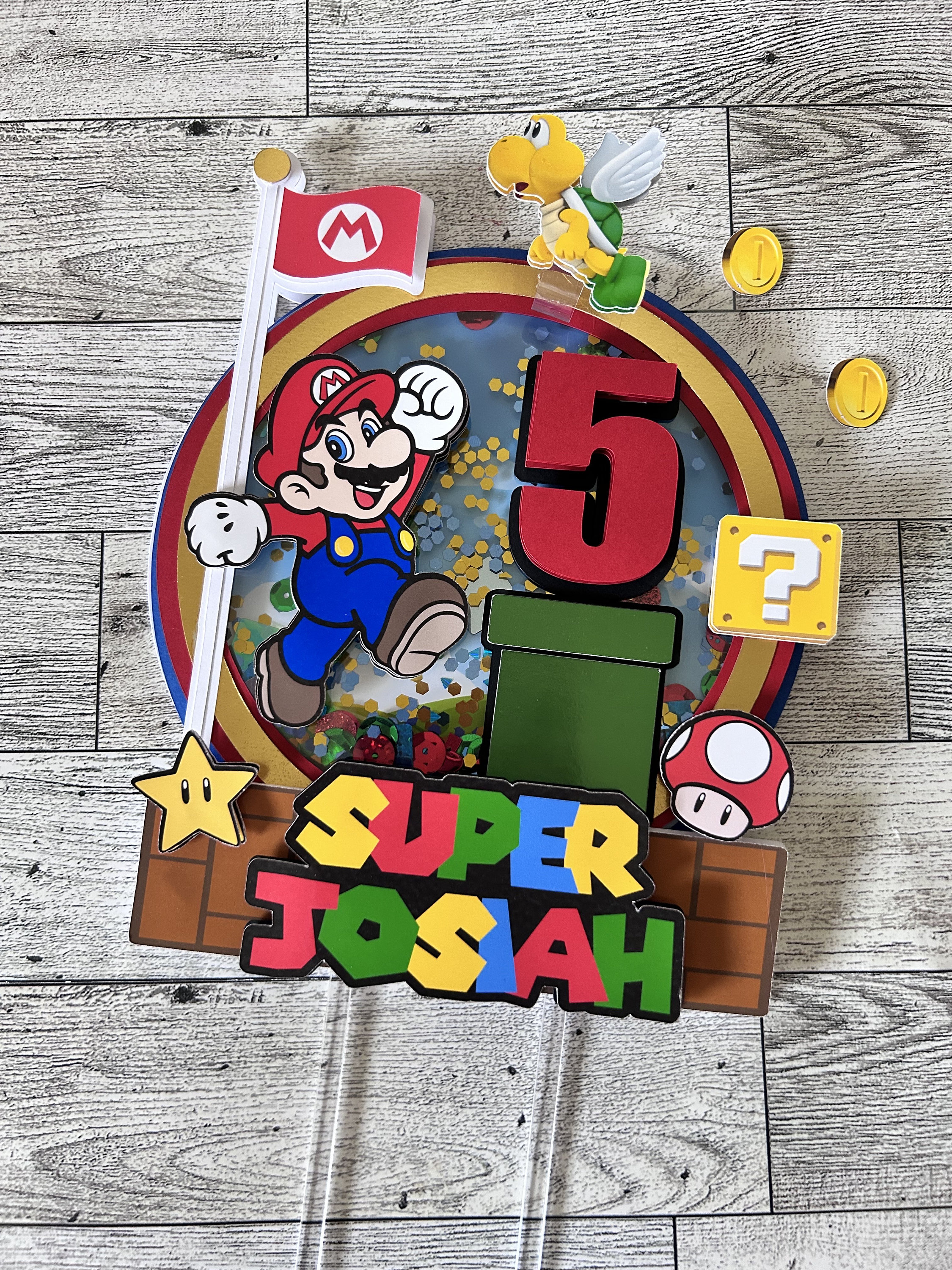 Mario Cake Topper Shaker - Etsy