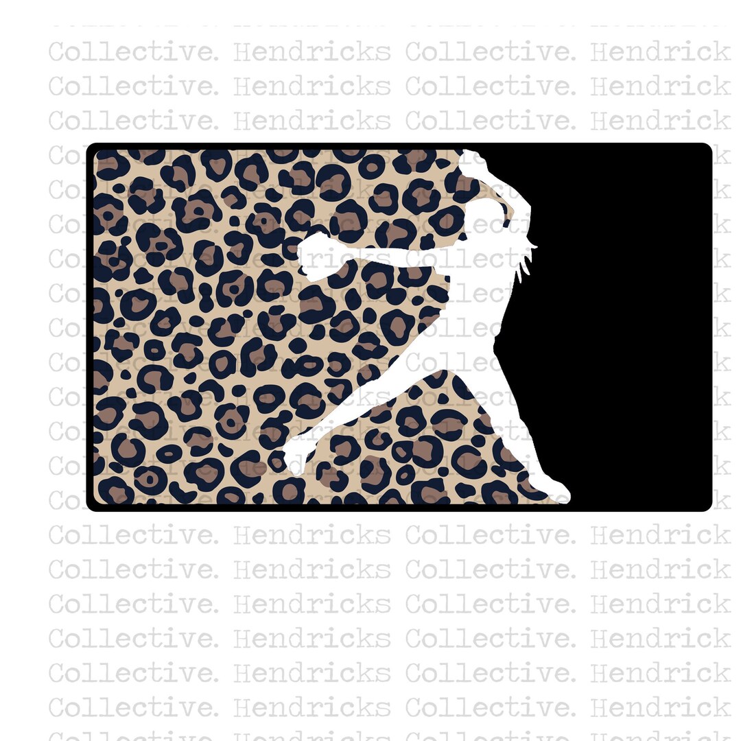 Girls Leopard Print Softball Pitcher PNG - Etsy