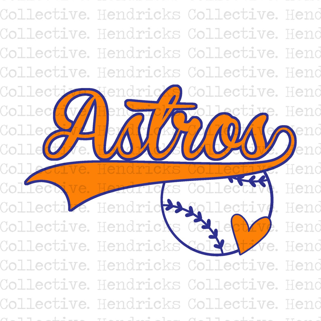 Astros Ball With Heart PNG and SVG - Etsy UK