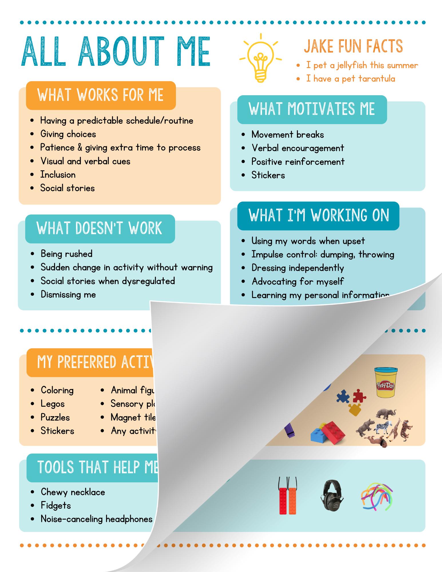 All About My Child Canva Template | Special Needs Teacher Guide ...