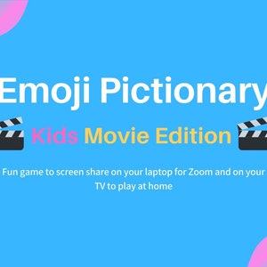Kids Emoji Movie Pictionary Zoom Games Zoom Pictionary - Etsy Canada