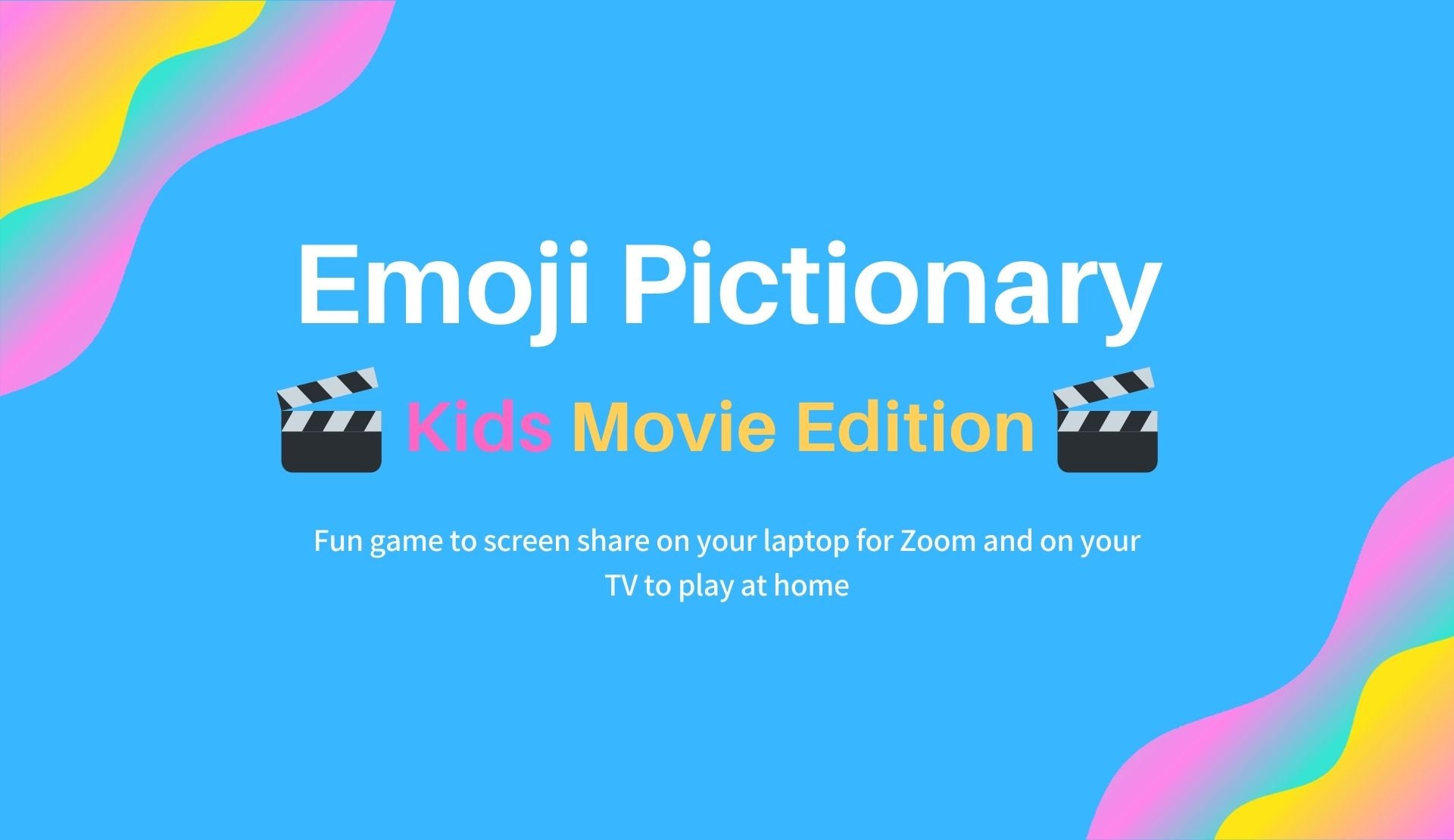Kids Emoji Movie Pictionary Zoom Games Zoom Pictionary - Etsy Canada