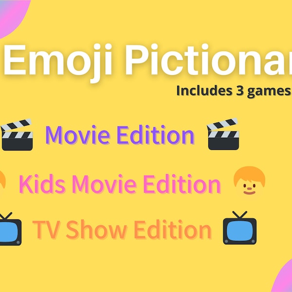 Emoji Movie Pictionary - Etsy