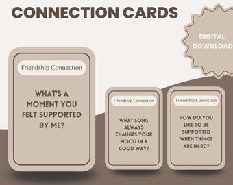 Conversation Starter Cards, Friendship Connection Game for Girls Night ...
