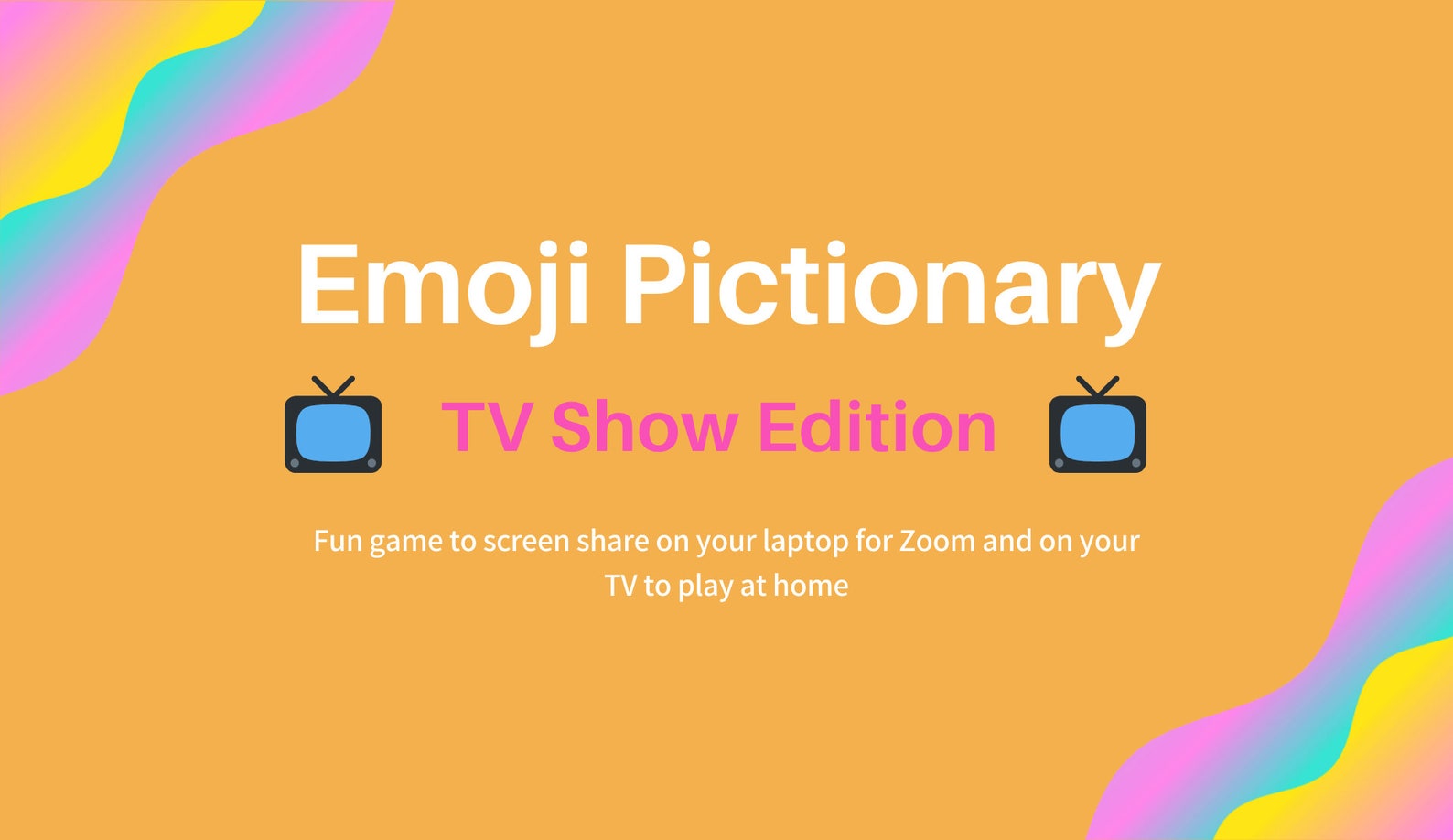 TV Show Emoji Pictionary Zoom Games Zoom Pictionary Virtual - Etsy
