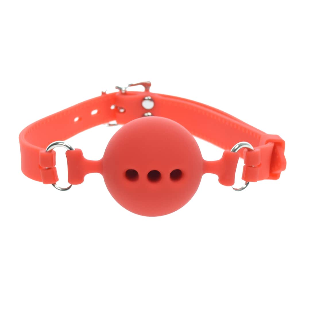 Large 2 Inch Red Breathable Silicone Gag Ball Etsy
