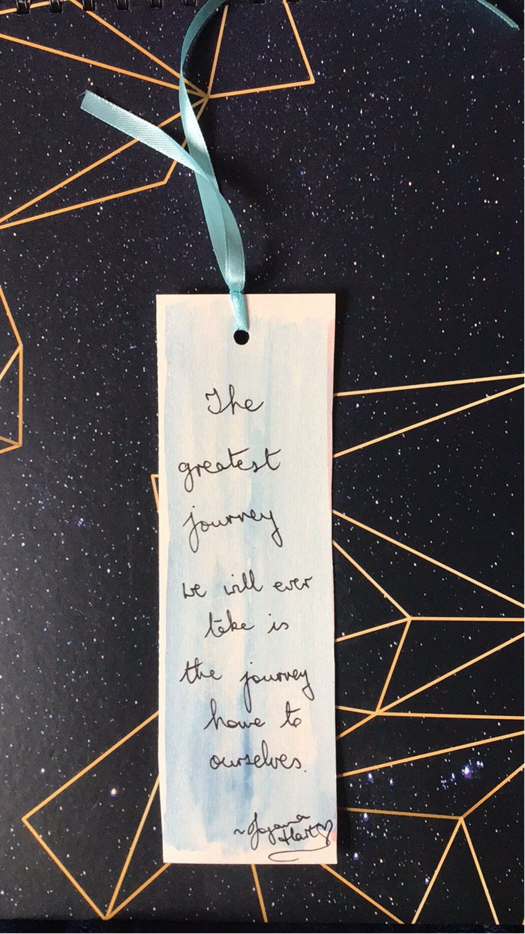 Handmade Bookmark With Quote Personalized Bookmark With Ribbon Book ...