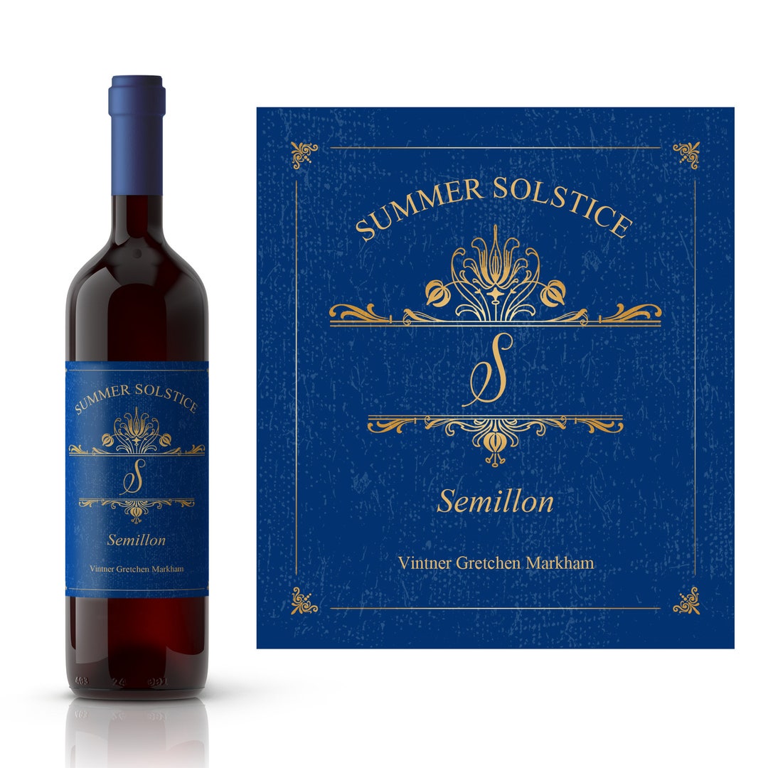 Semillon Personalized Wine Label | Wine-making Supplies | Waterproof ...