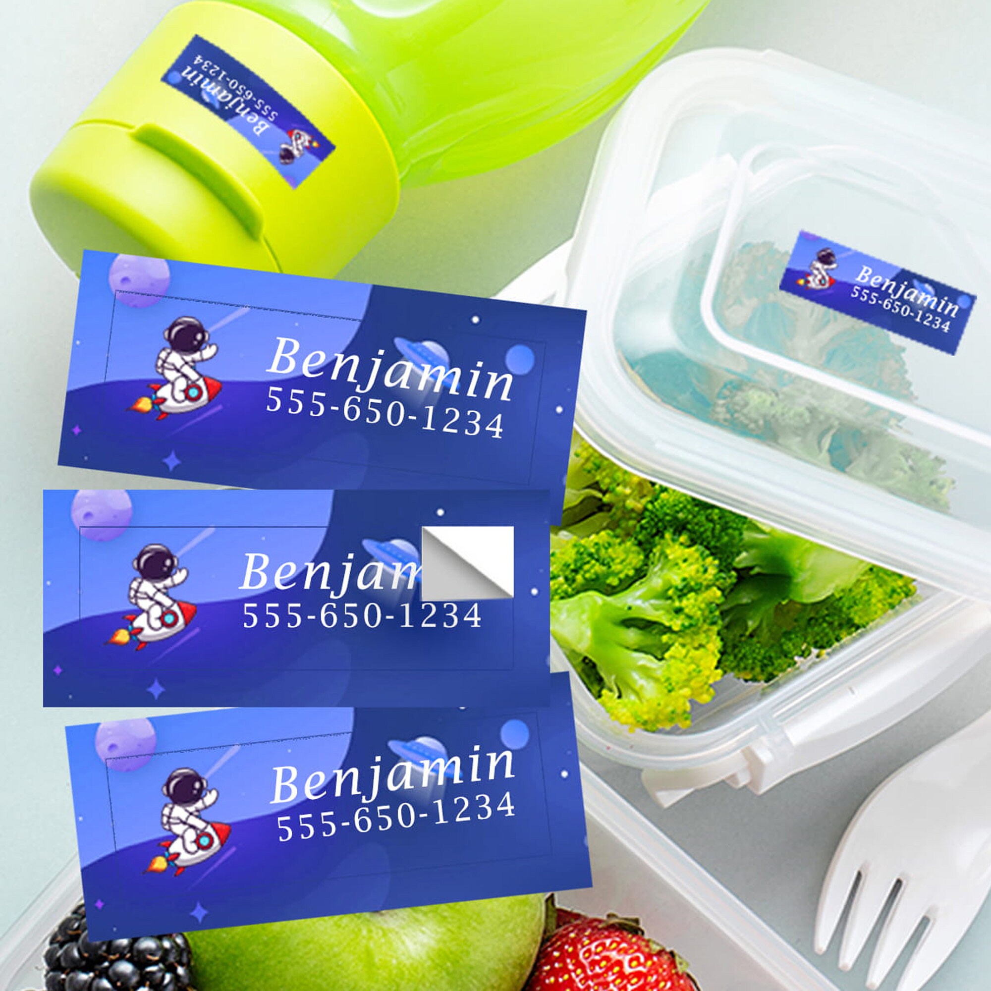 Rocket Shaped Custom Name Labels Daycare Name Labels - Etsy