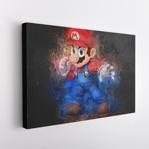 Super Mario Canvas Wall Art | Game Room Artwork | Gift for A Gamer ...
