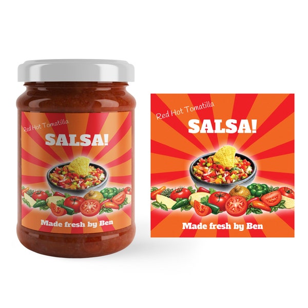 Salsa Label - Etsy