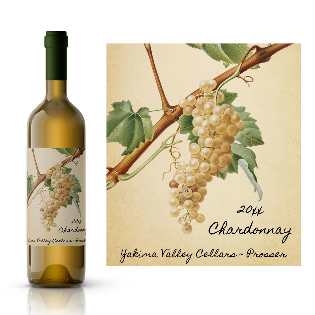 Custom Golden Vine Wine Label | Private Cellar Wine | Personalized Wine ...