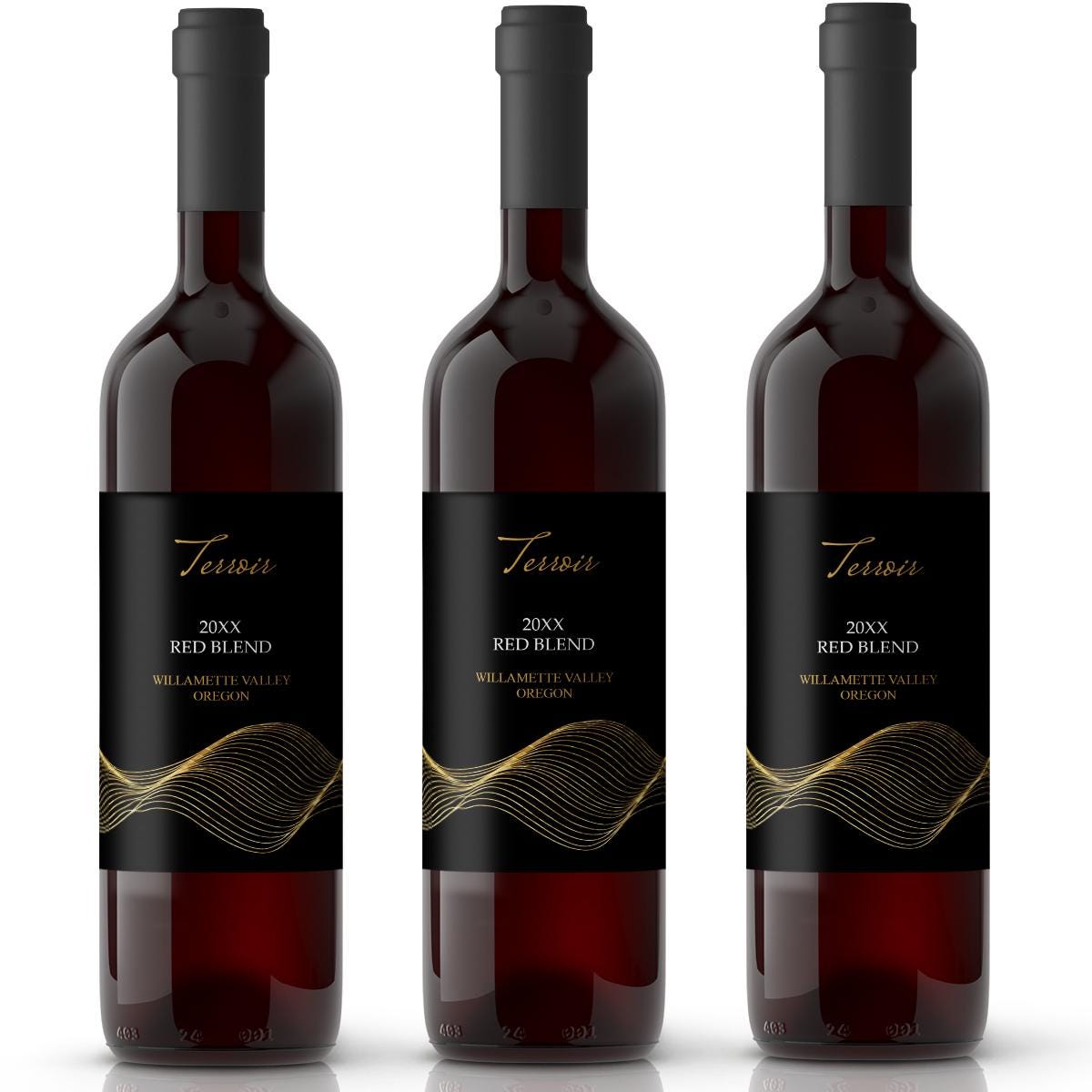Gold Wave Wine Label | Wine-making Supplies | Homemade Wine | Private ...