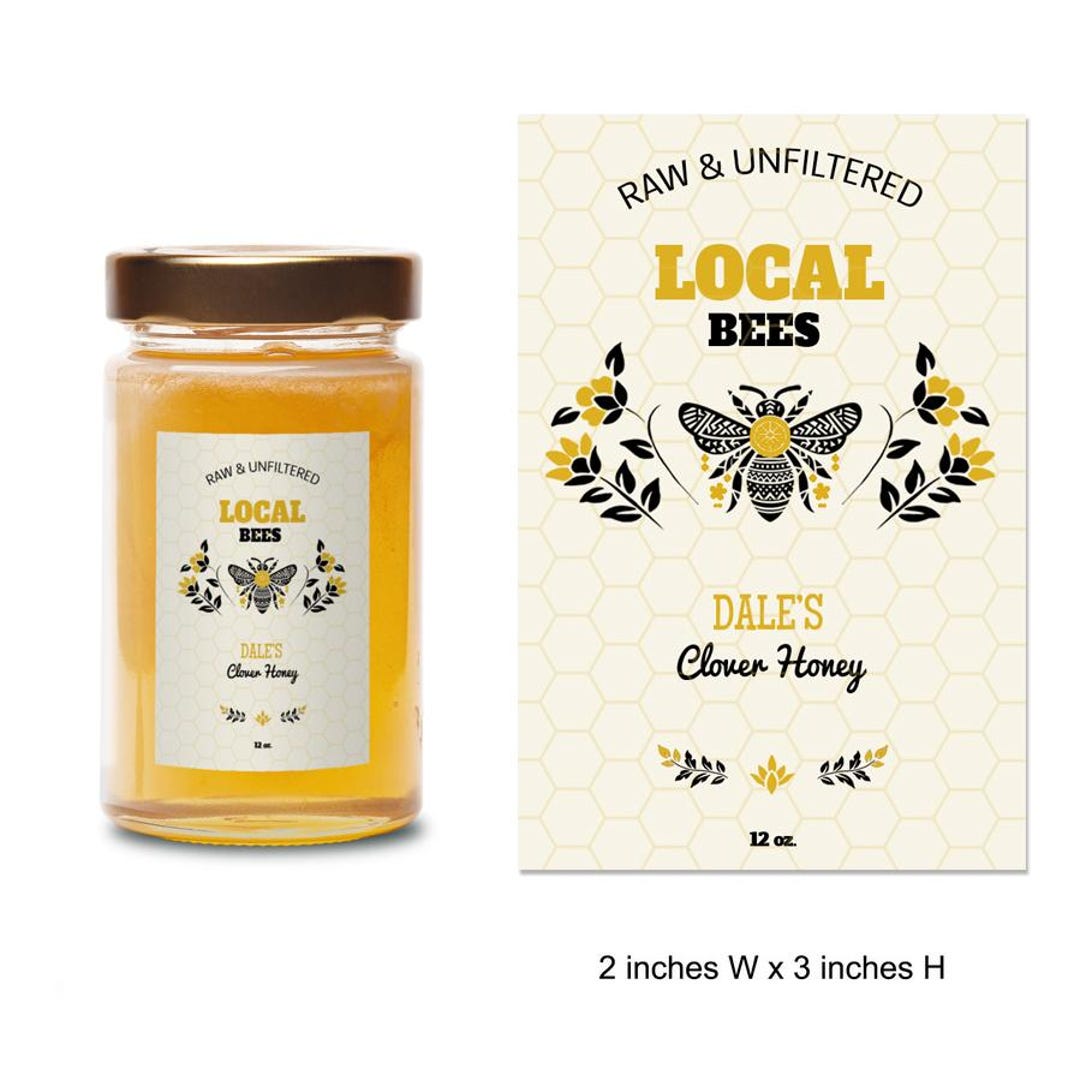 Local Honey Food Label | Custom Food Labels | Labels for Cans or Jars ...