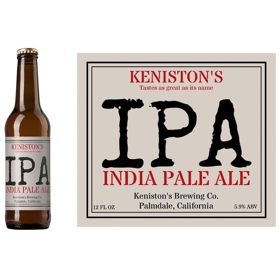 IPA Custom Beer Label | Home Brew Beer Label | Personalized Beer Label ...