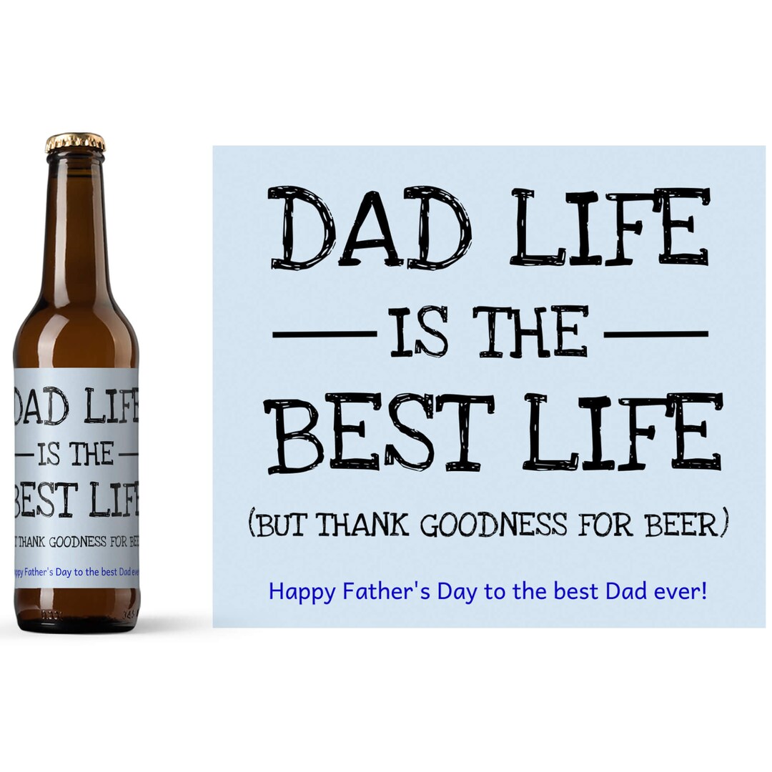 Dad Life Beer Label Funny Beer Label Home Brew Beer Label Father's Day ...