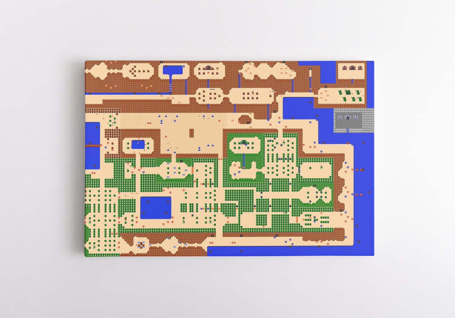 The Legend of Zelda Map Two Piece Canvas Wall Art Game Room - Etsy