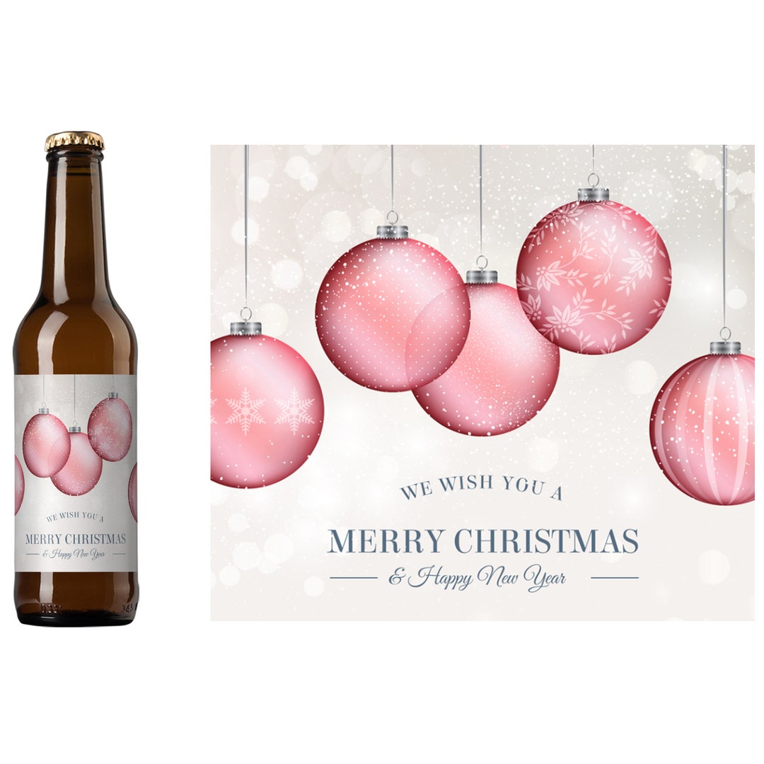 Hanging Ornaments Christmas Beer Label Custom Beer Label Christmas ...