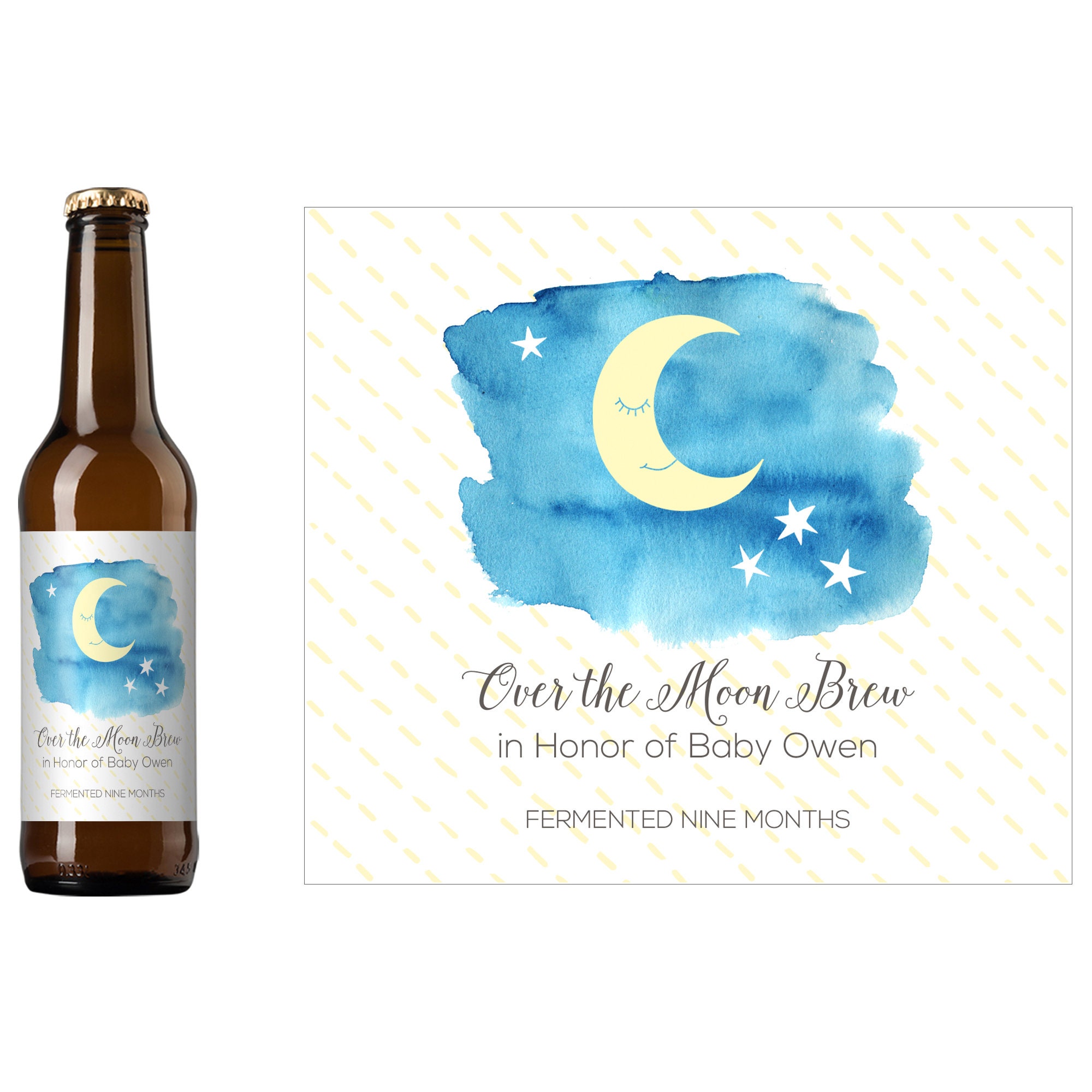 Blue Moon Beer Label