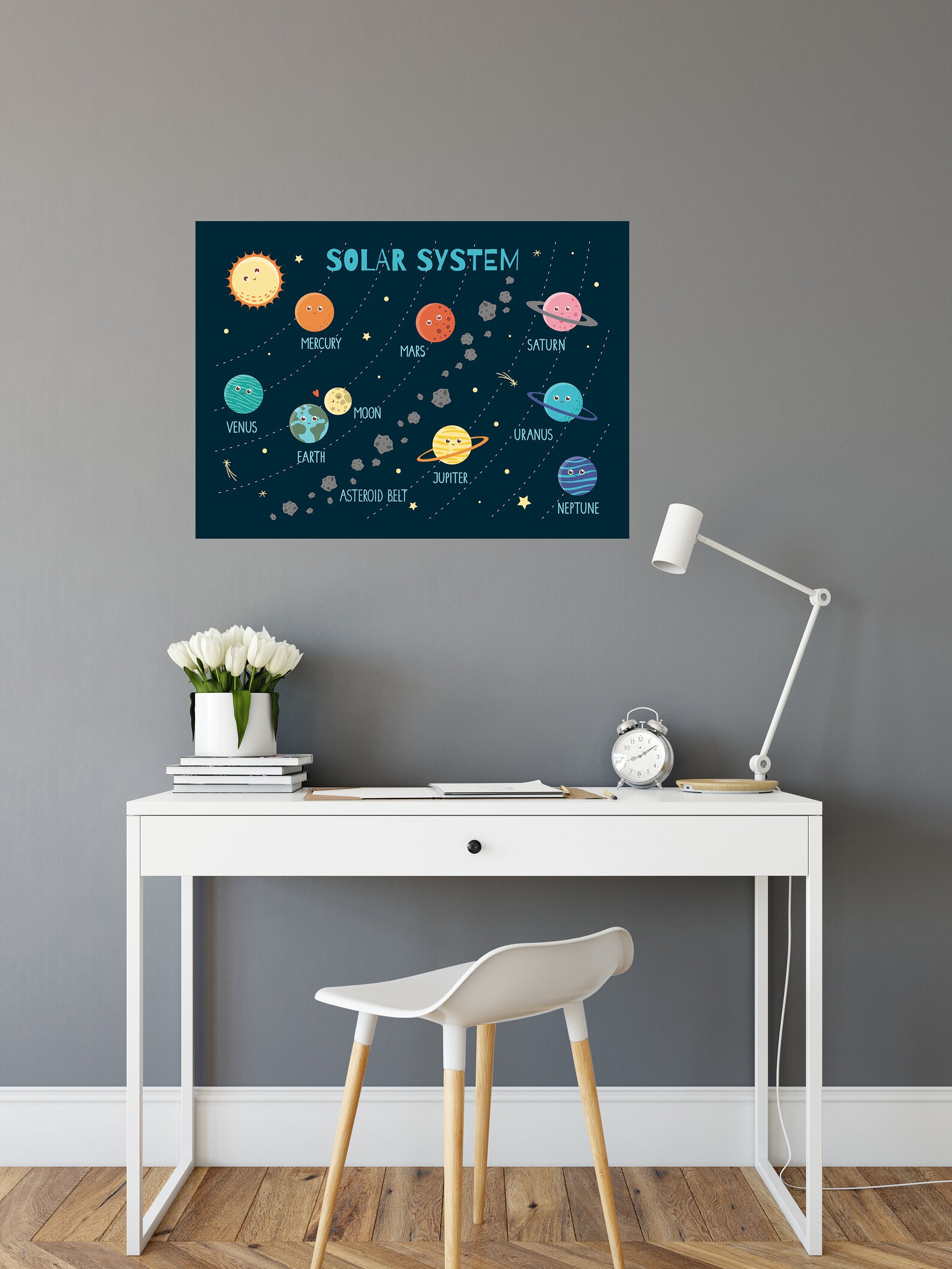 Downloadable Kids Solar System Poster Homeschool Print | Etsy