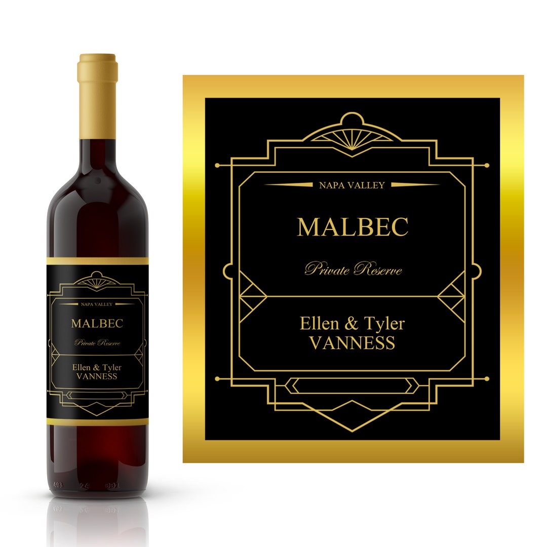 Deco Frame Custom Wine Label| Wine Making Supplies | Custom Wine Label ...