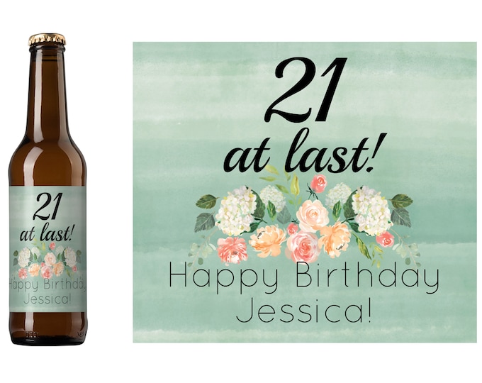 Personalised Happy Birthday Beer Label, Birthday Beer Label, Milestone ...