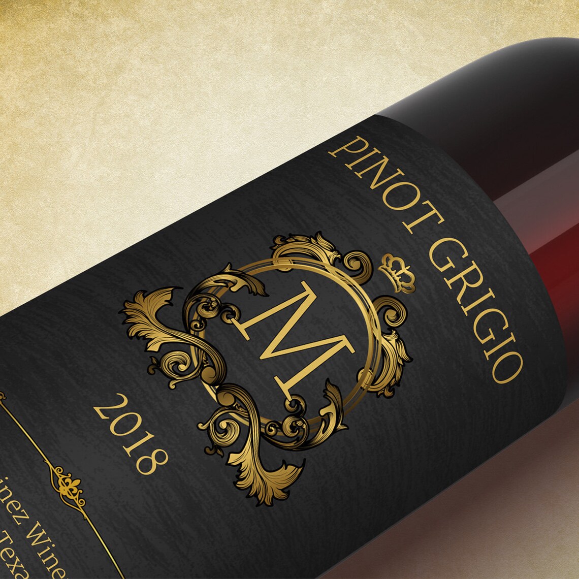 Graduation Gold Glitter Personalized Wine Label | Graduation ...