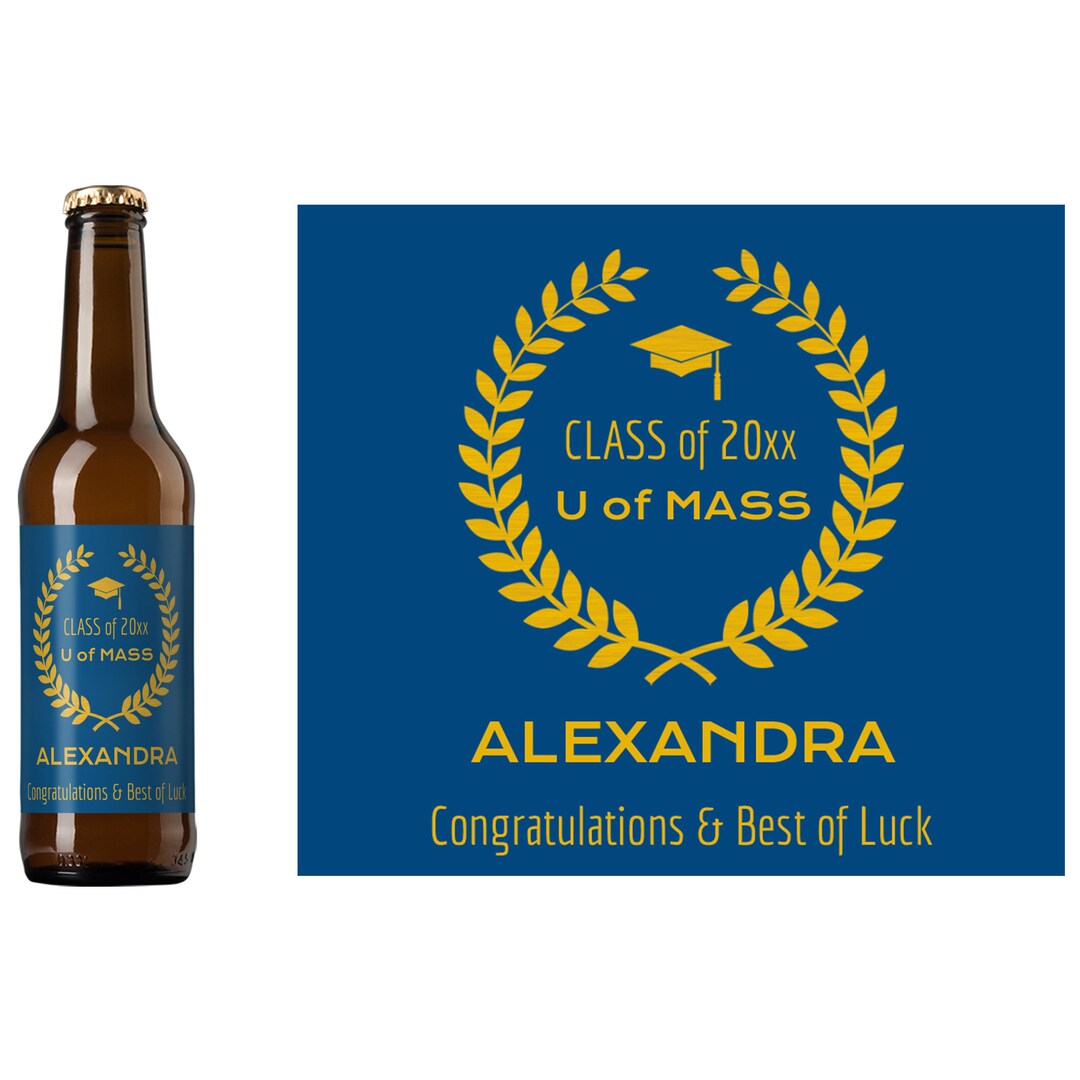 Graduate Honor Beer Label | Graduation Celebration Gift | Custom Beer ...