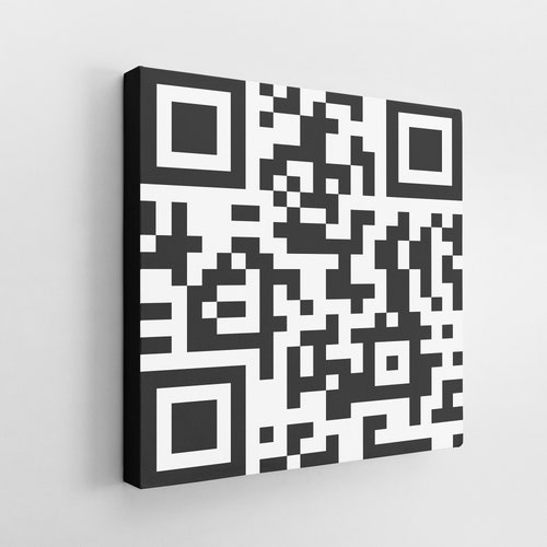 Custom QR Code Canvas QR Code Sign Scannable Sign - Etsy