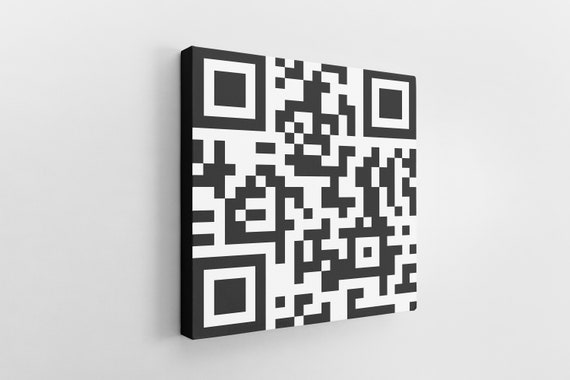 Custom QR Code Canvas QR Code Sign Scannable Sign - Etsy