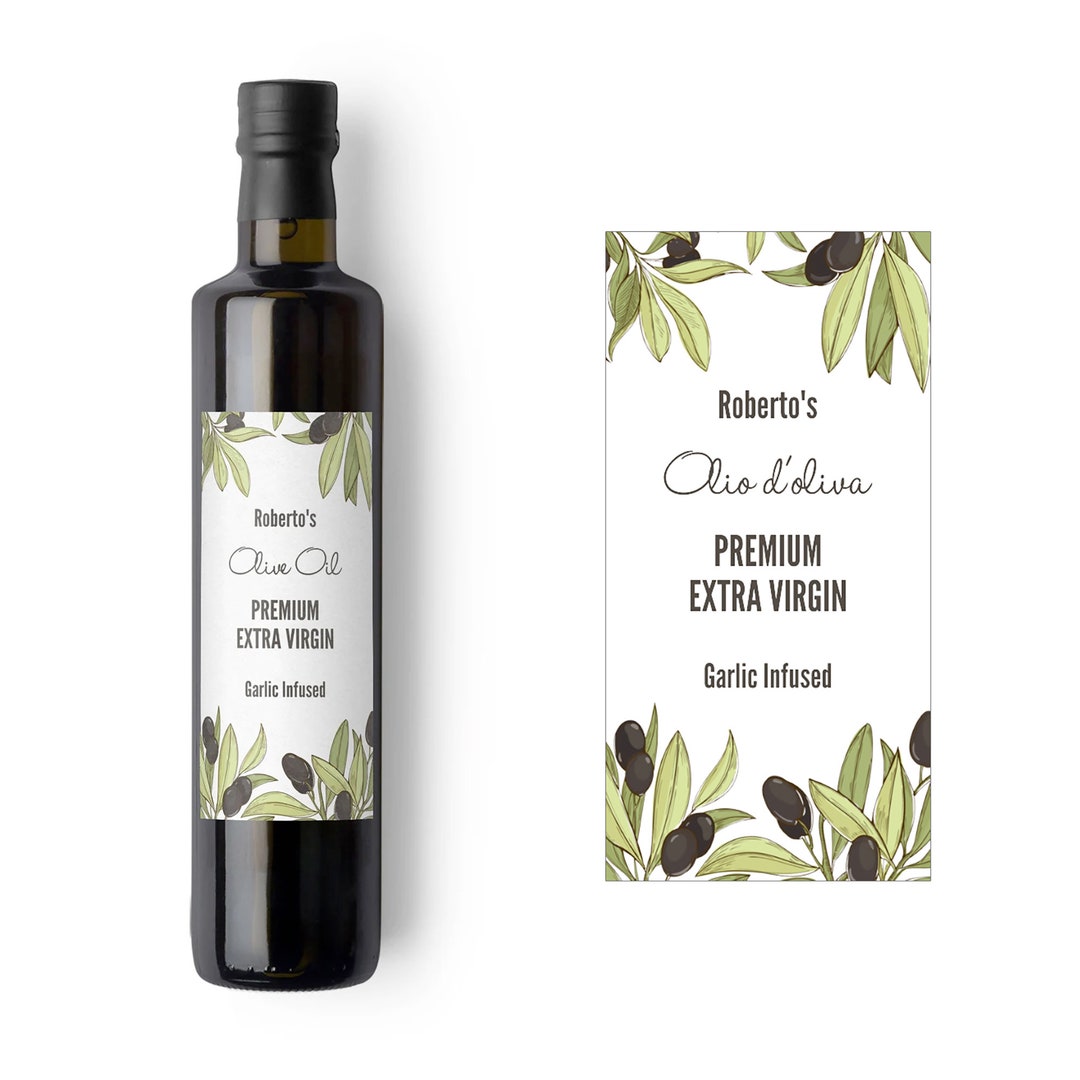 Oil of Olives Food Label | Olive Oil Labels | Labels for Cans or Jars ...