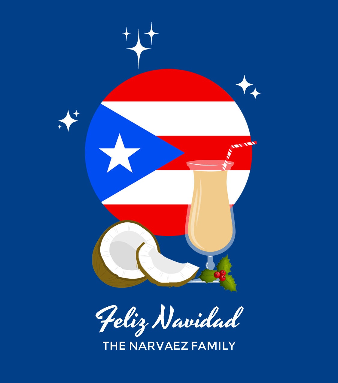 Puerto Rico Coquito Label | Puerto Rican Drink Labels | Eggnogg Labels ...
