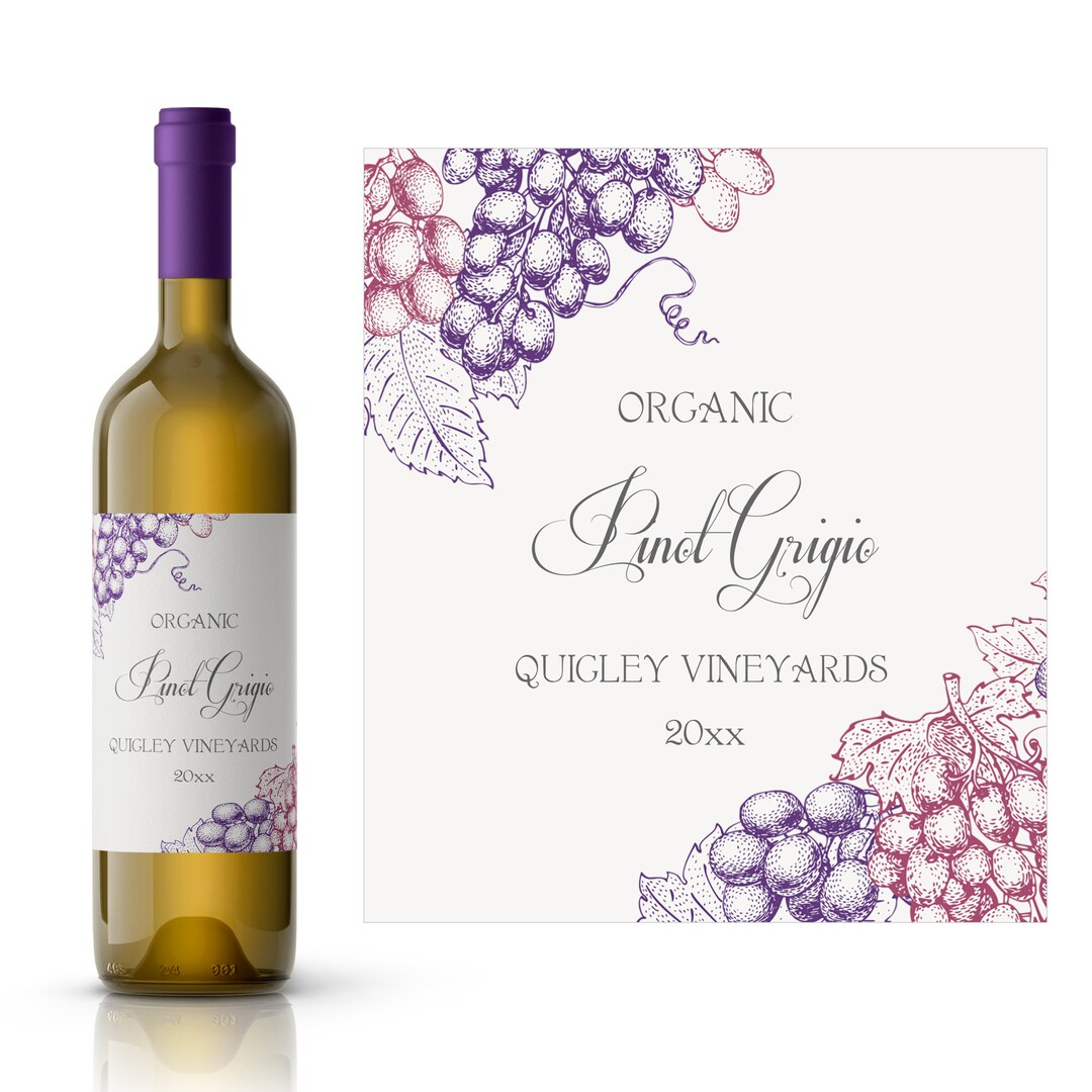 Organic Wine-making Wine Label | Wine-making Supplies | Custom Wine ...