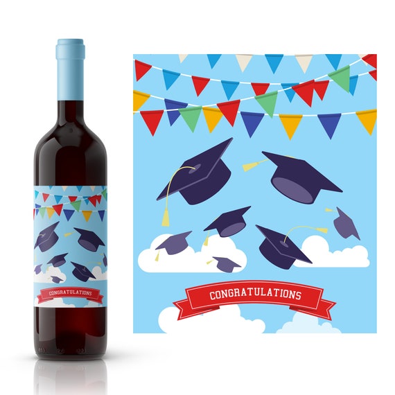 Graduation Party Wine Label Graduation Party Favors | Etsy