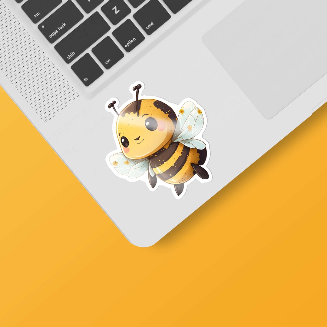 Cute Bee Sticker | Cute Bee Decal | Cute Bee Water Bottle Sticker ...