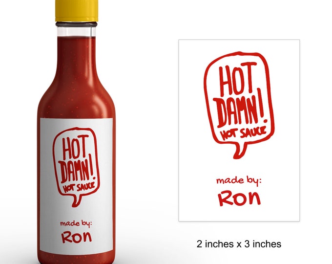 Drop It Like It's Hot Sauce Bottle Label Hot Sauce Labels Gift for Dad ...