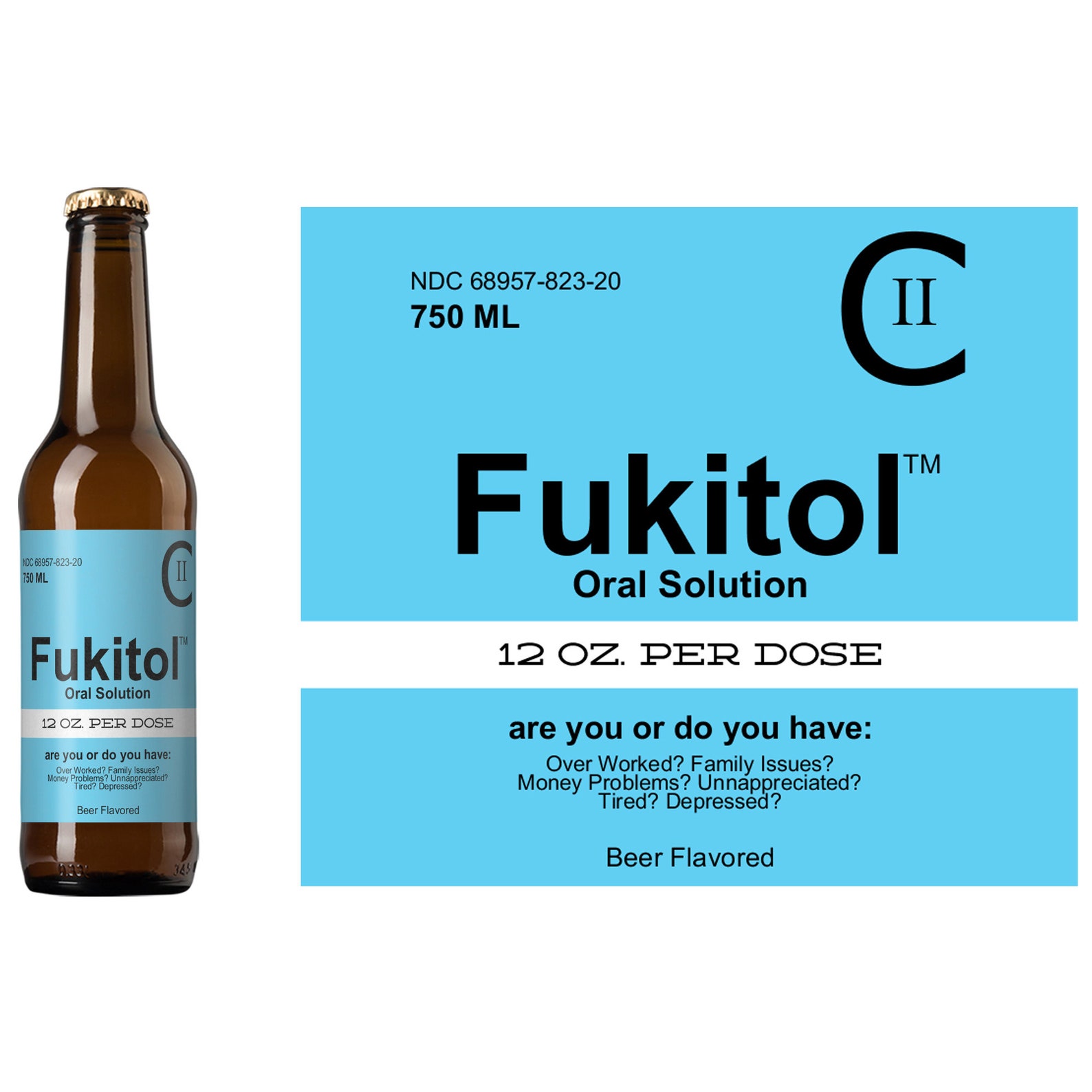 Fukitol Beer Label | Funny Beer Label | Home Brew Beer Label - Etsy
