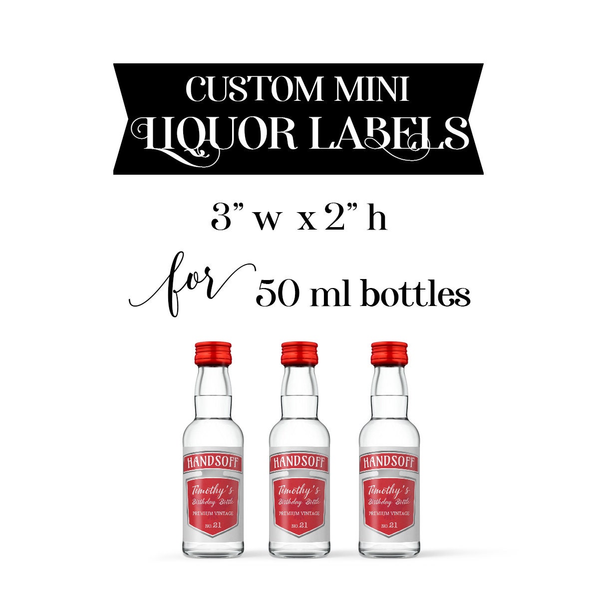Goose Vodka Mini Liquor Label Birthday Mini Liquor Label for - Etsy UK