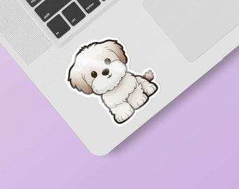 Cute Maltese Dog Stickers Pack of 5 Kawaii Maltese Dog Vinyl Laptop ...
