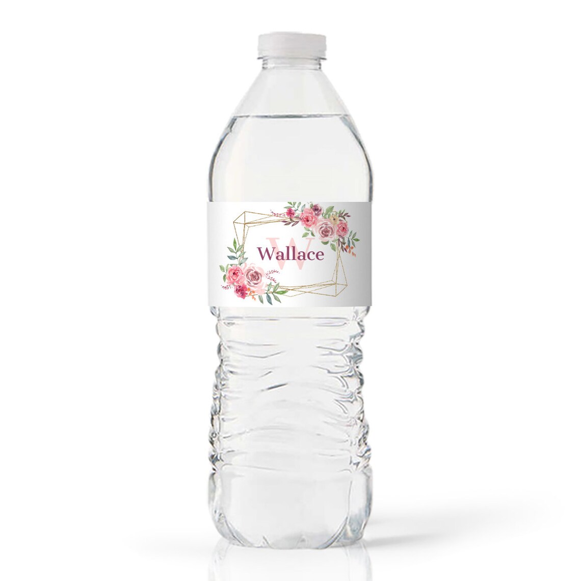 Floral Frame Water Bottle Labels | Wedding Welcome Water Labels ...