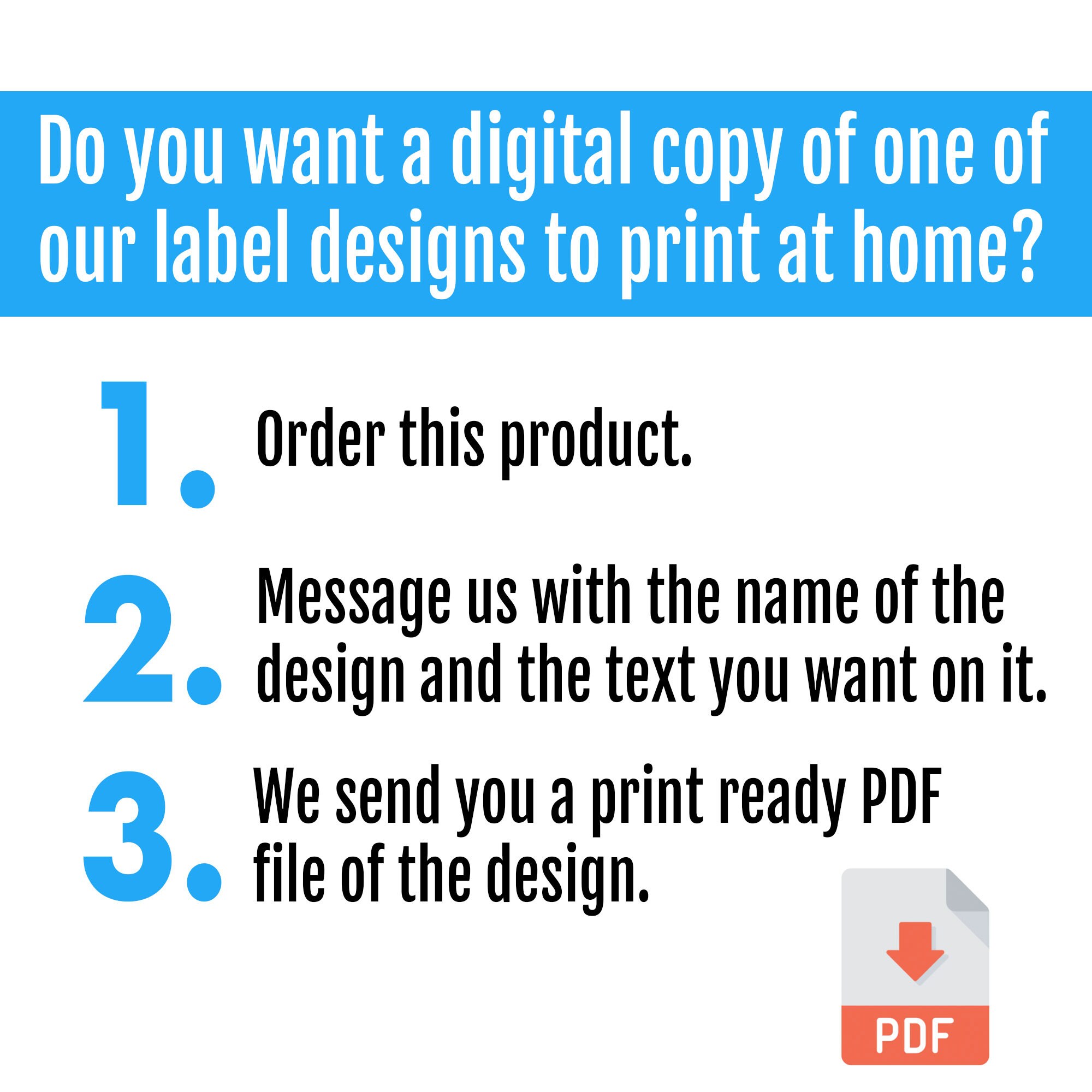 Digital Download of Any Label Design | Print Custom Labels at Home ...