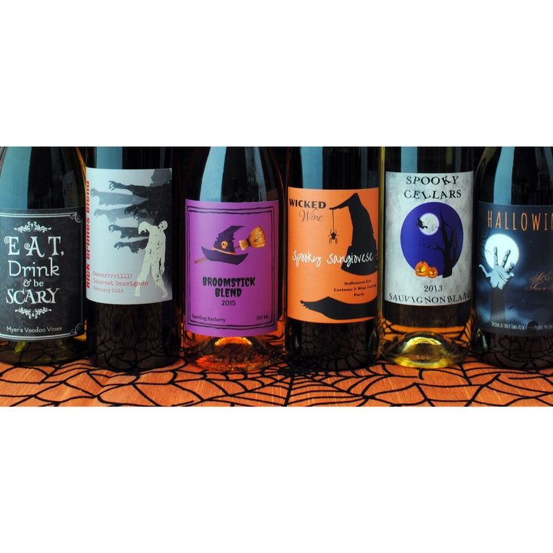 Halloween Potion Bottle of Boos Wine Label Apothecary Potion | Etsy