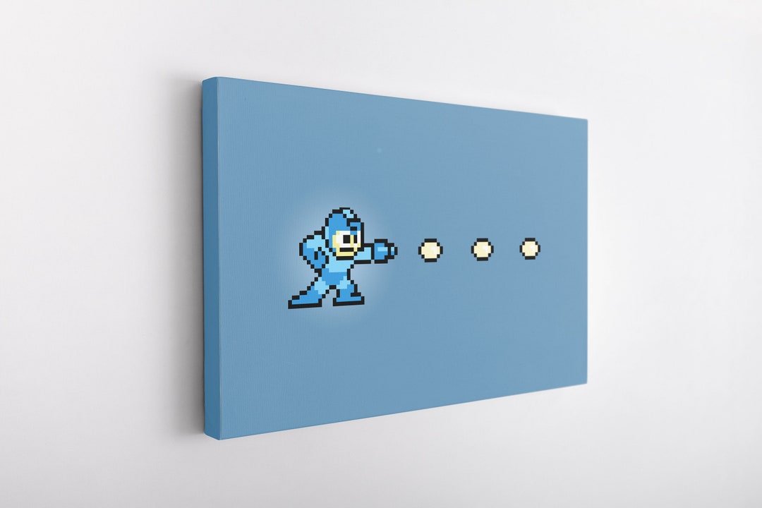 Mega Man Canvas Wall Art | Game Room Decor | Kids Room Decor | Nintendo ...