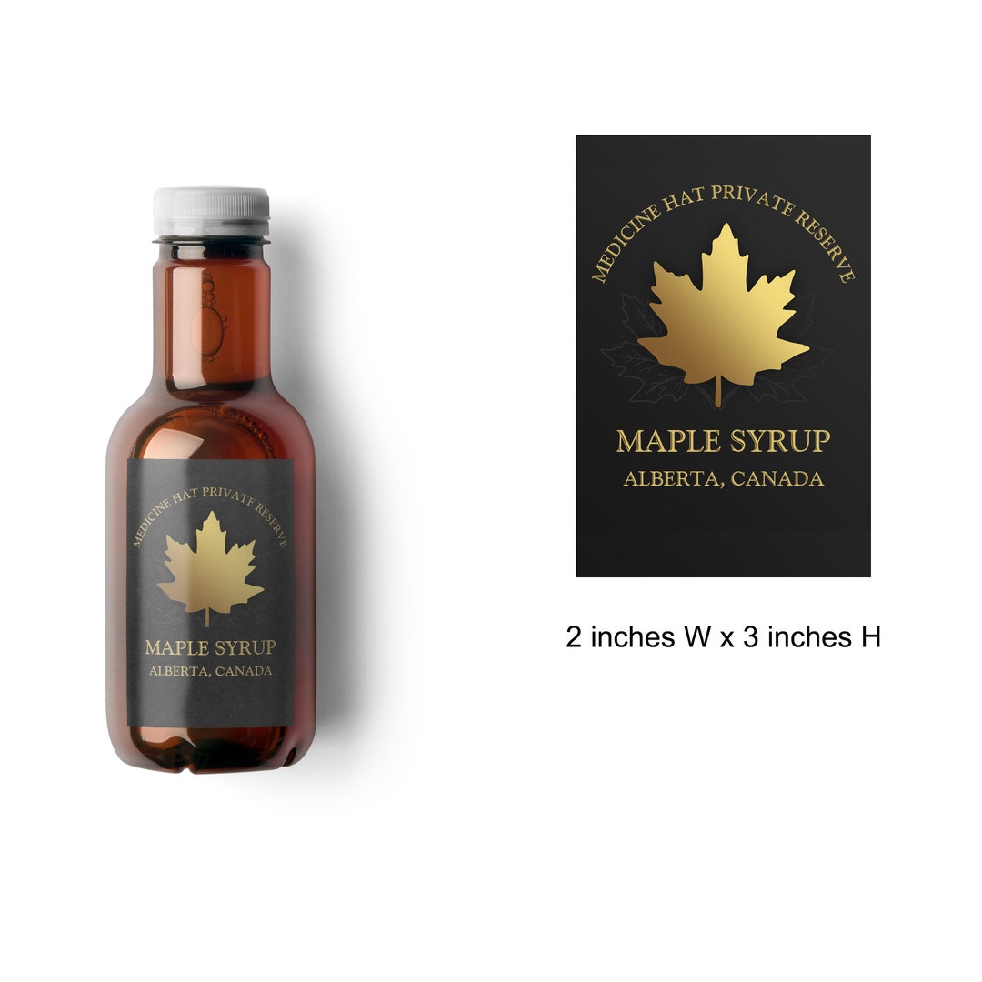 Maple Syrup Food Label | Syrup Labels | Labels for Cans or Jars | Make ...